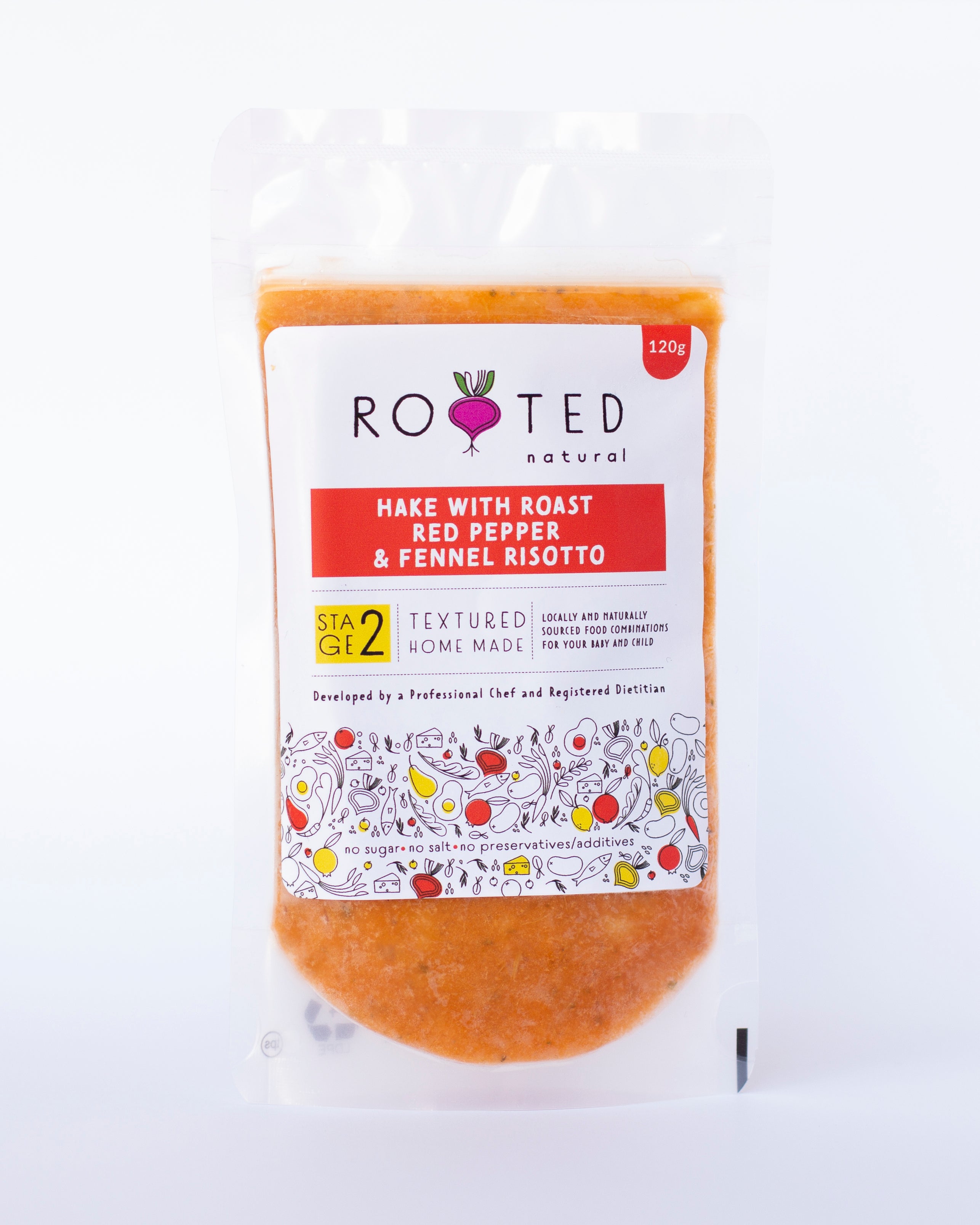 Hake with Roast Red Pepper and Fennel Risotto – Rooted Natural